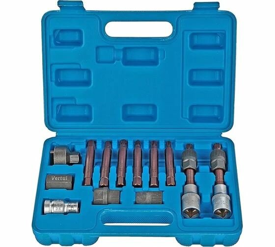 Набор для ремонта генератора Vertul VR50265, для Bosch и Denso, 13 инструментов, синий