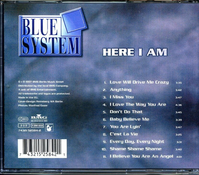 BLUE SYSTEM - Here I Am 1997 г. — фото 1