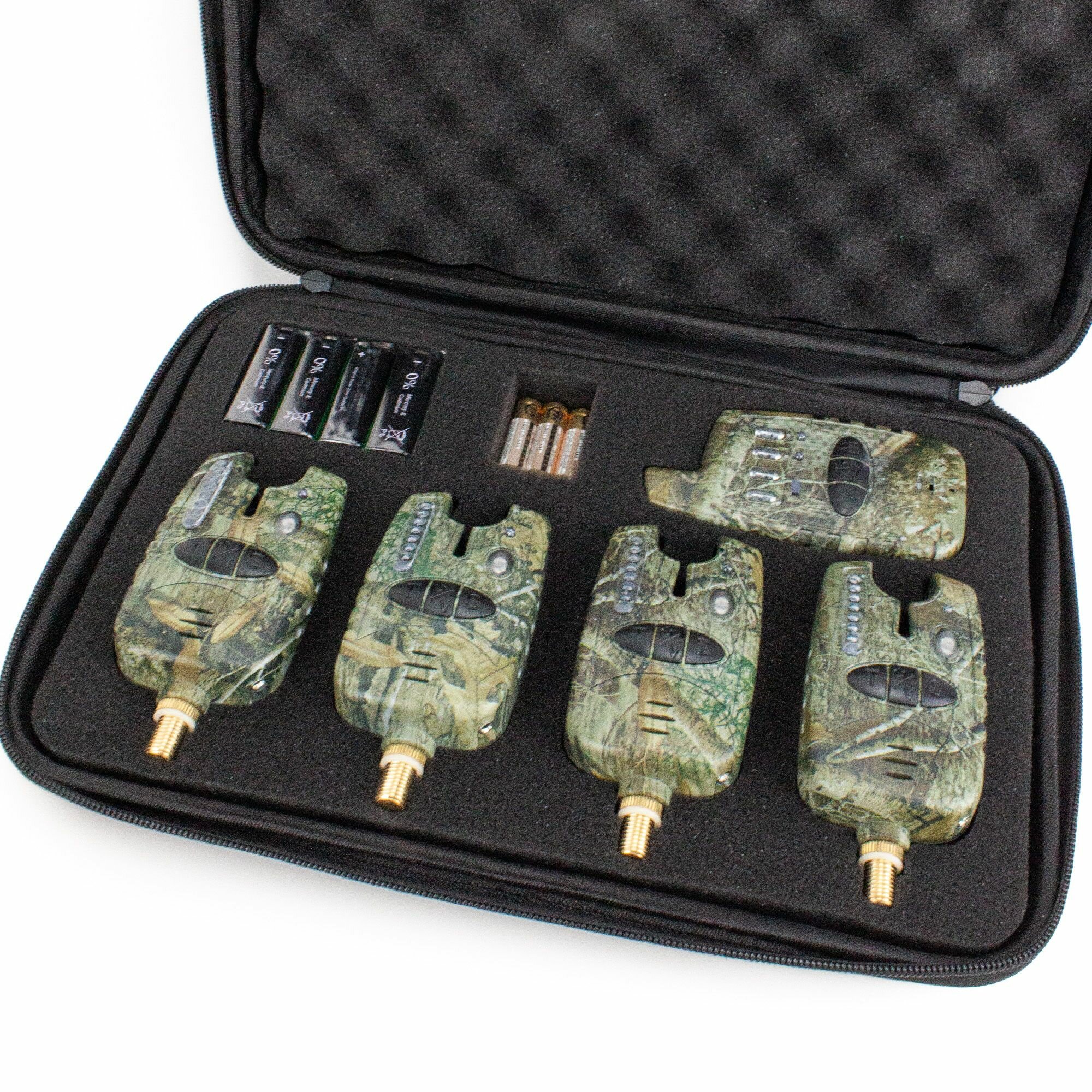 Сигнализатор поклевки электронные (4 шт.) в кейсе, с пейджером