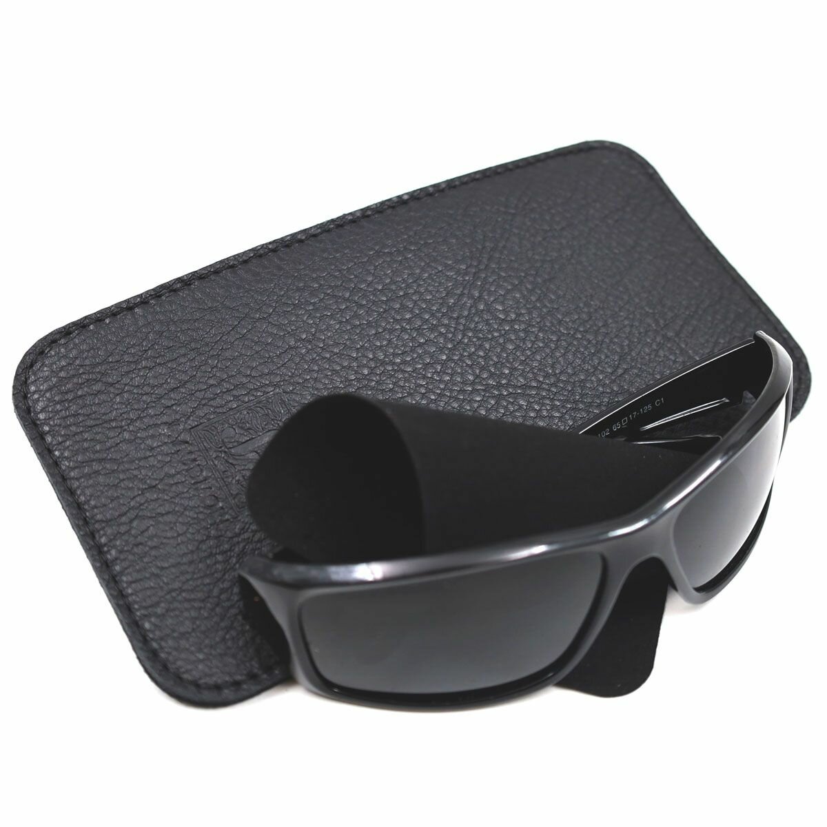 Кожаный очечник, чехол для очков в машину или в сумку - размер 195 х 95 мм. Soho M Black, J. Audmorr, натуральная кожа, мужской, женский