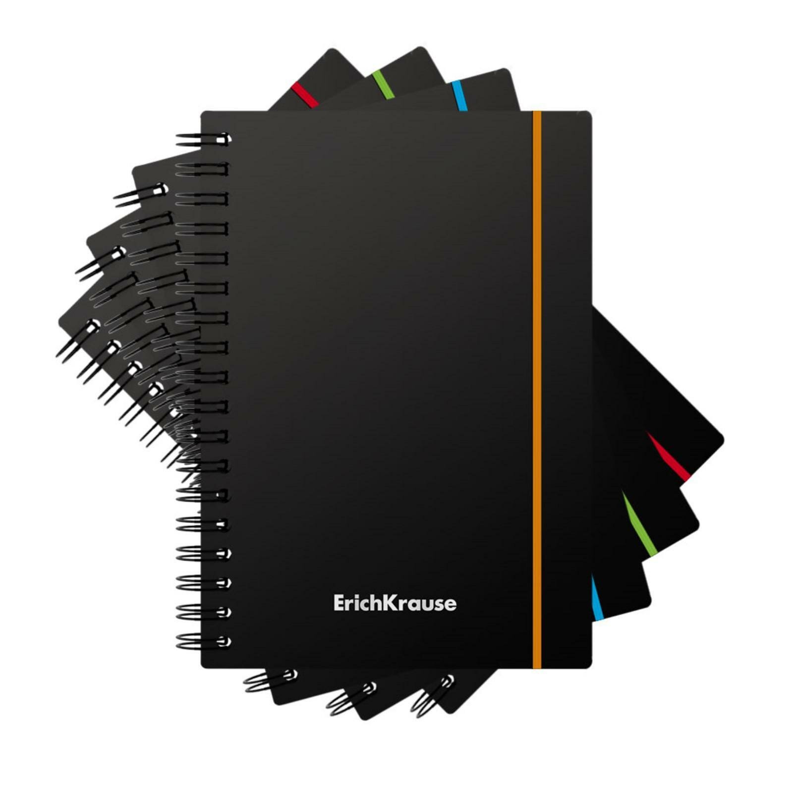 Тетрадь Erich Krause Accent, A5, на спирали, в клетку, твердая обложка,2шт.