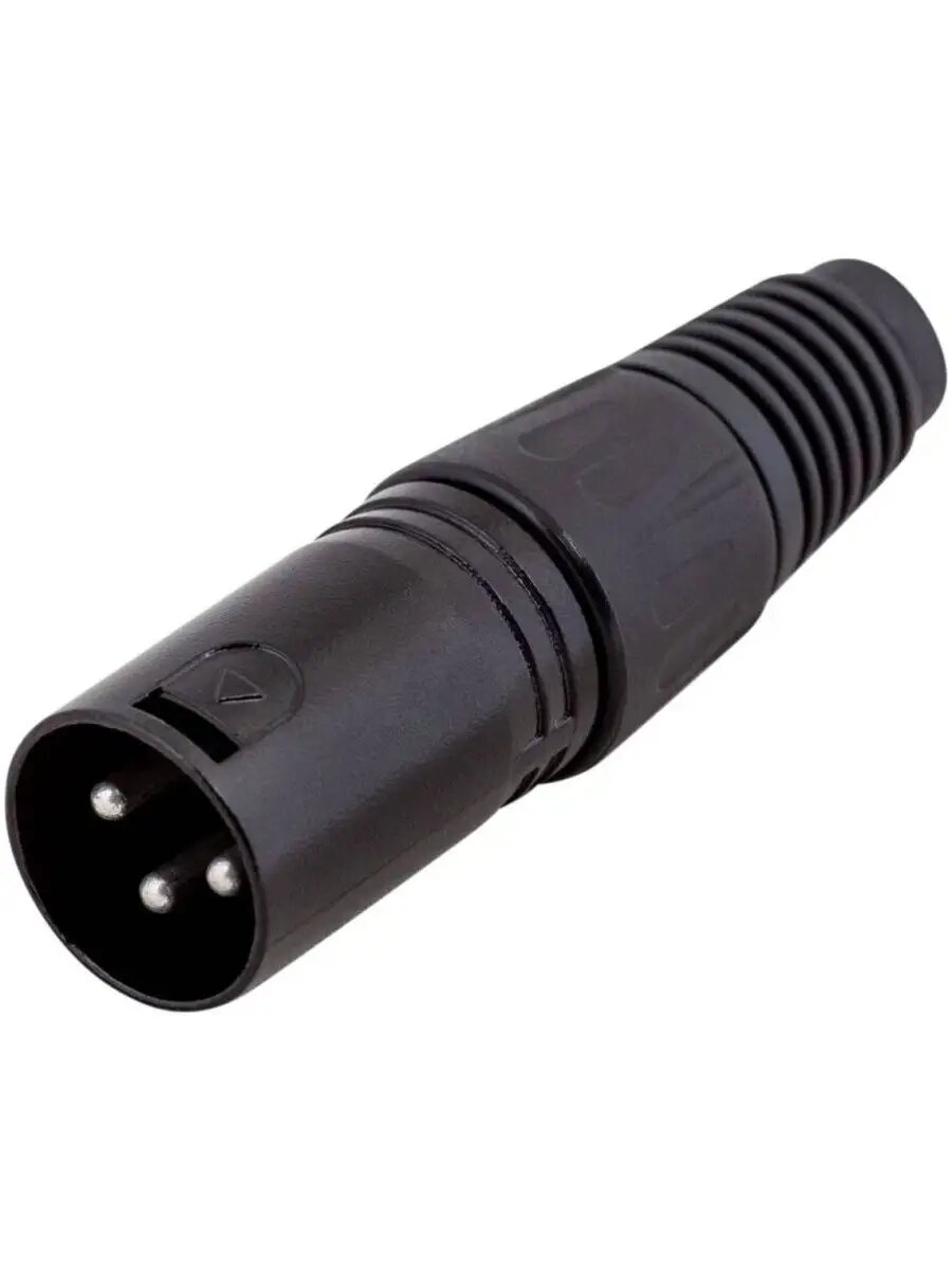 Разъём трёхконтактный XLR096 XLR-папа 3PIN, черный