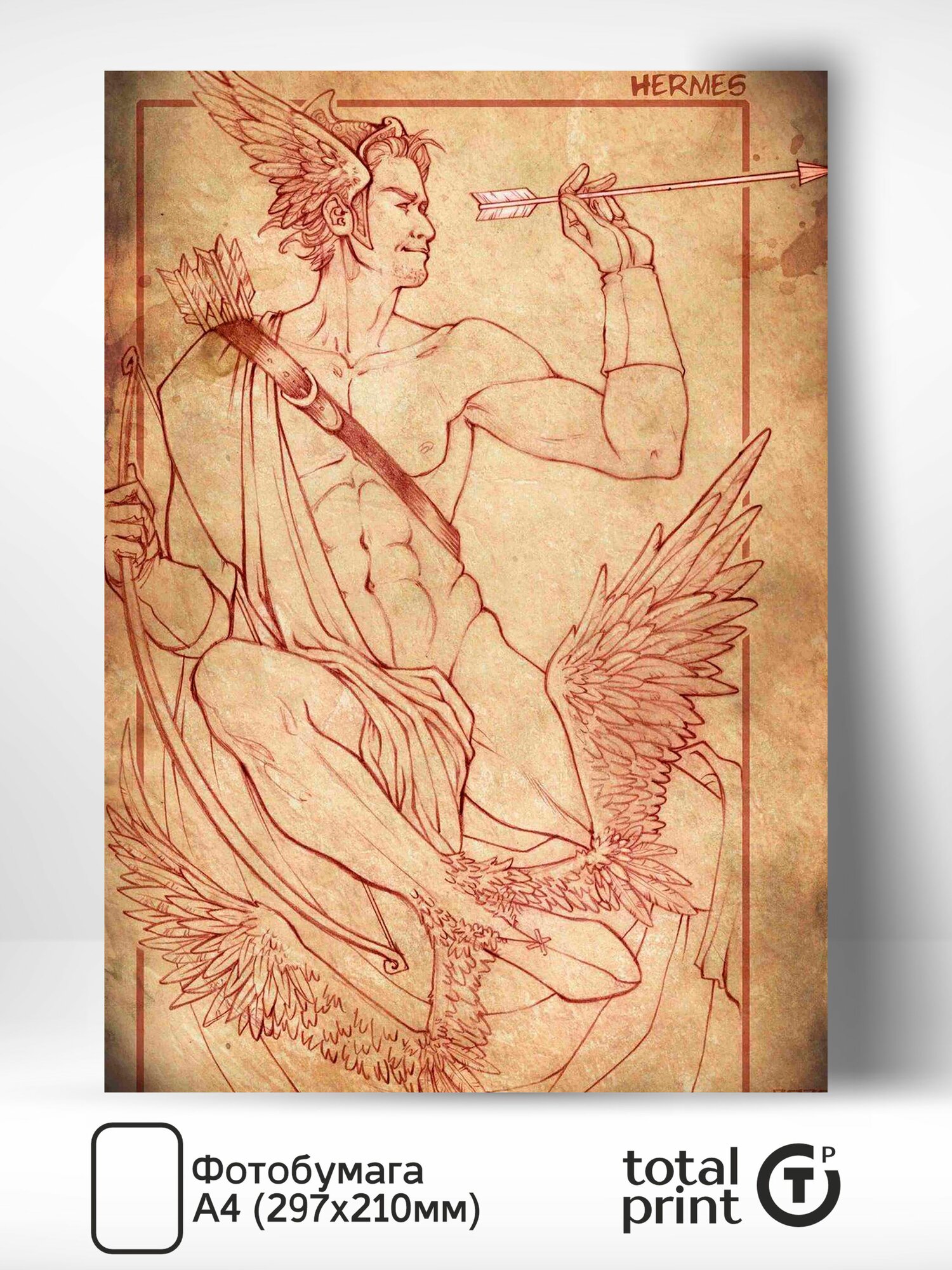 TotalPrint Постер для интерьера, Боги греческой мифологии, А4(21х29.7см)