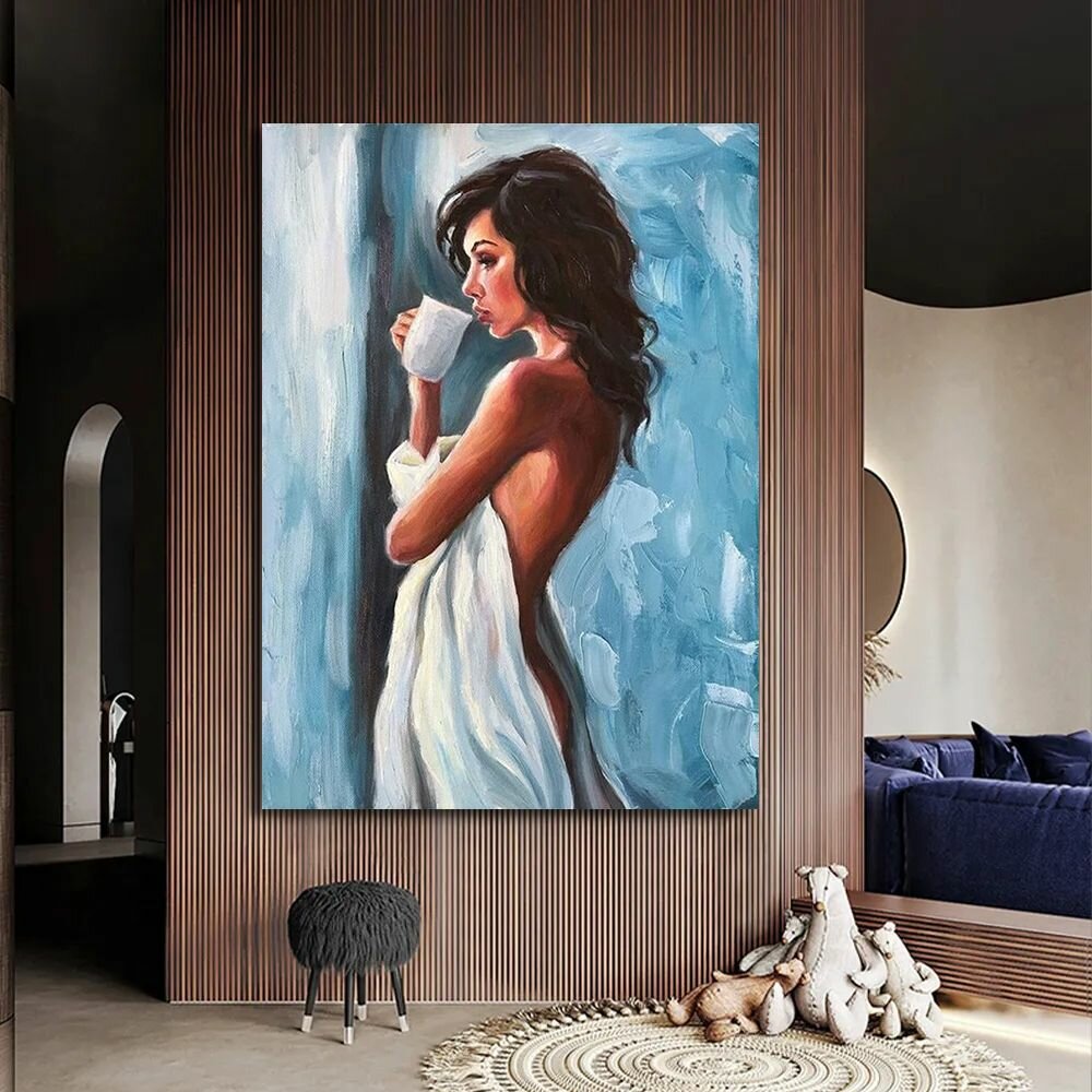 Картина 18+, соблазнительная девушка, 30х40 см.