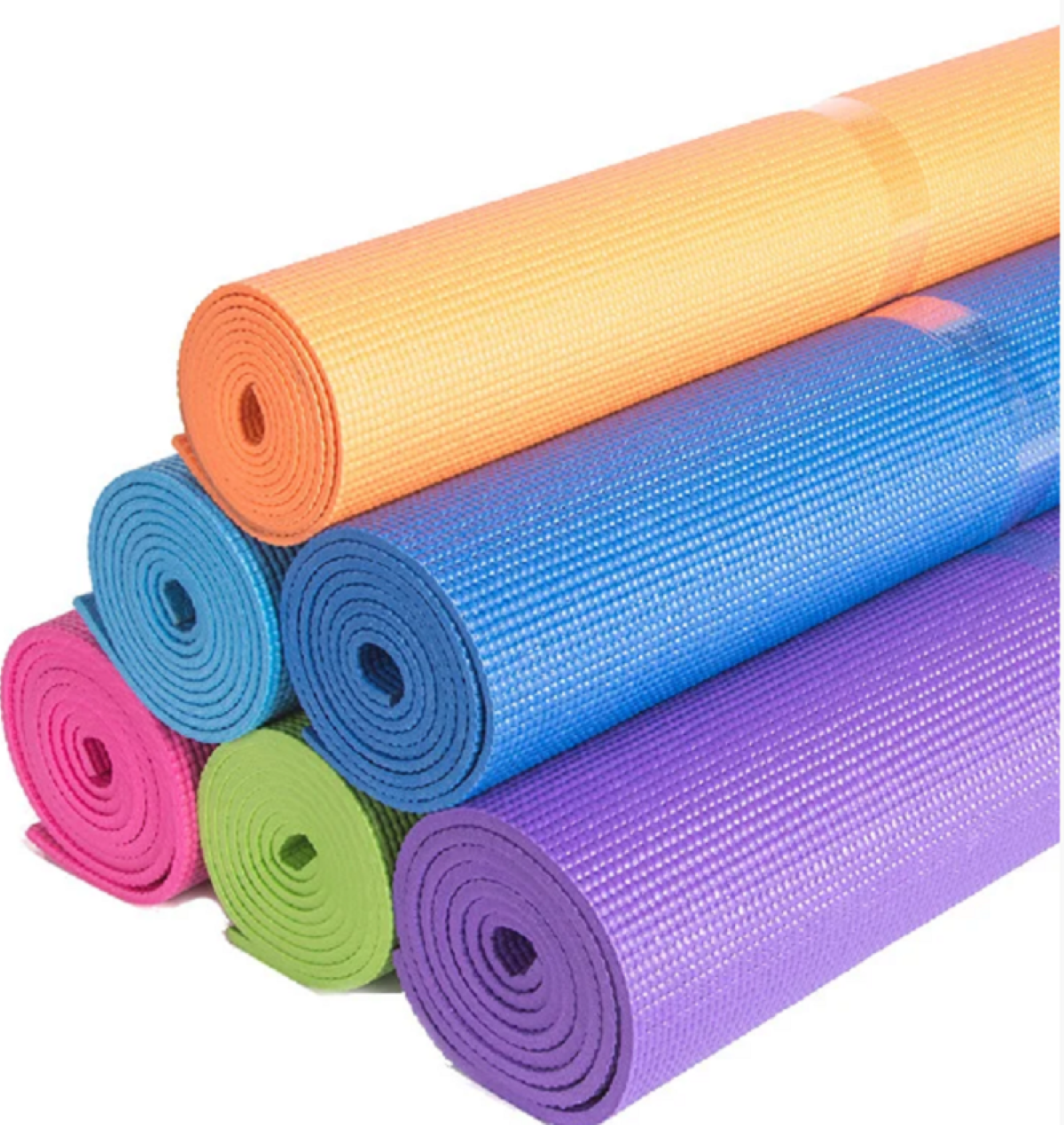 Коврик для йоги YOGA MAT (61х173х0.6 см) ПВХ, с чехлом (Голубой)