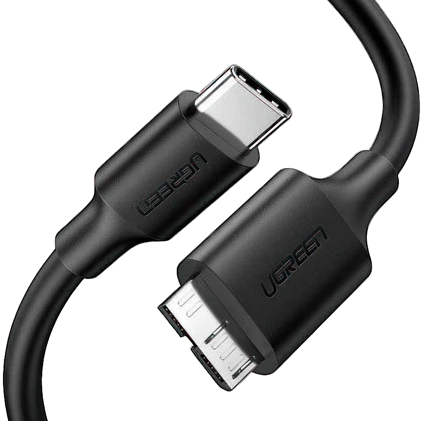 Кабель Ugreen USB-C — Micro-USB-B 3.0 (1 м) (US312) (Чёрный | Black)