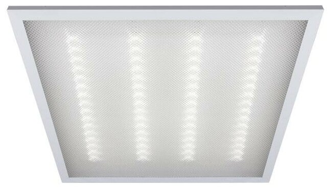 Светильник светодиодный ДВО-6001 Призма 36Вт 4000К IP40 595х595х19 ДВО/ДПО рассеив. V2 негорюч; панель ФАZА 5033856A