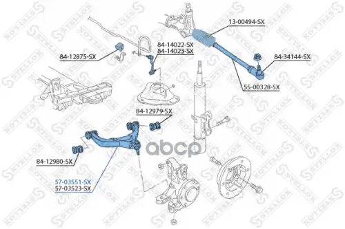 Рычаг левый! VW Crafter 30-35 2.5TDi 06> Stellox арт. 5703551SX