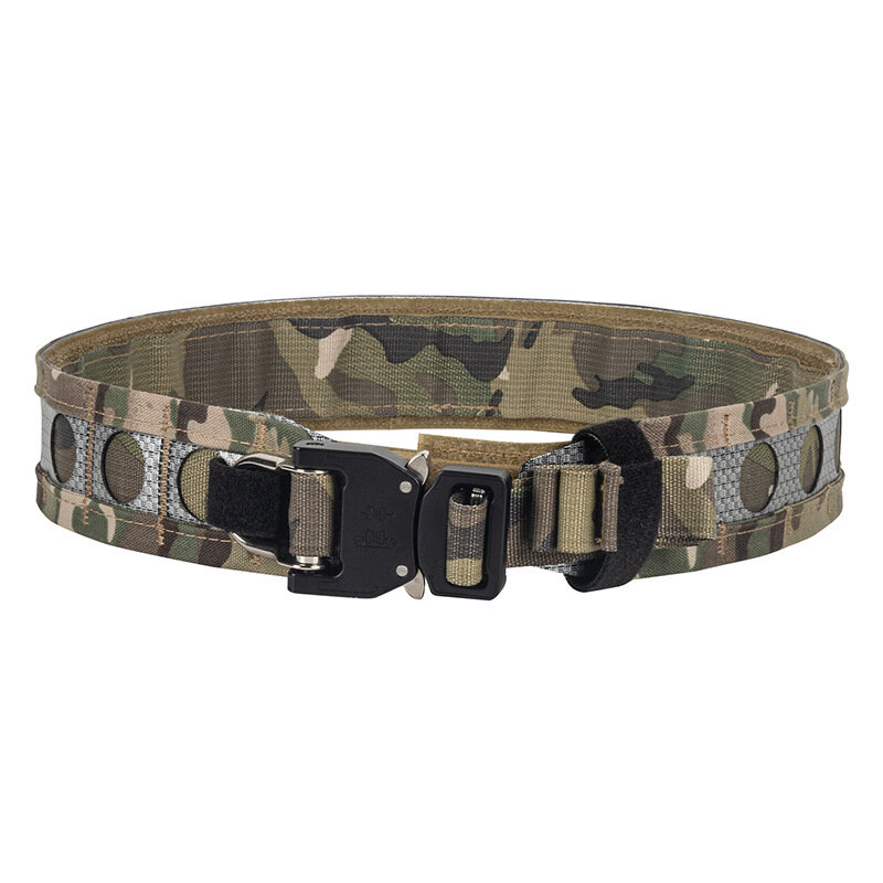 Легкий тактический пояс MC Camouflage Bison с металлической быстроразъемной пряжкой, двойной слой для мужчин