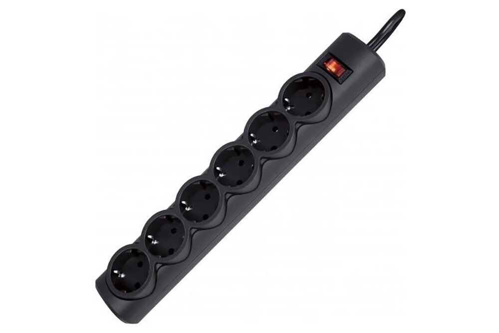 Сетевой фильтр DEFENDER DFS 153 6OUTL 99495, 3 м, черный