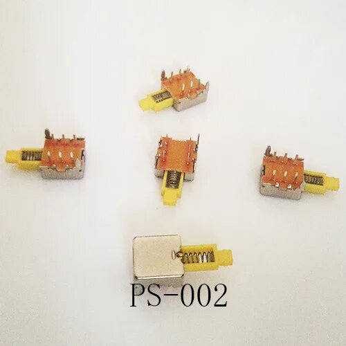 Пружинный переключатель герконовый 6-контактный пластиковый PS-002