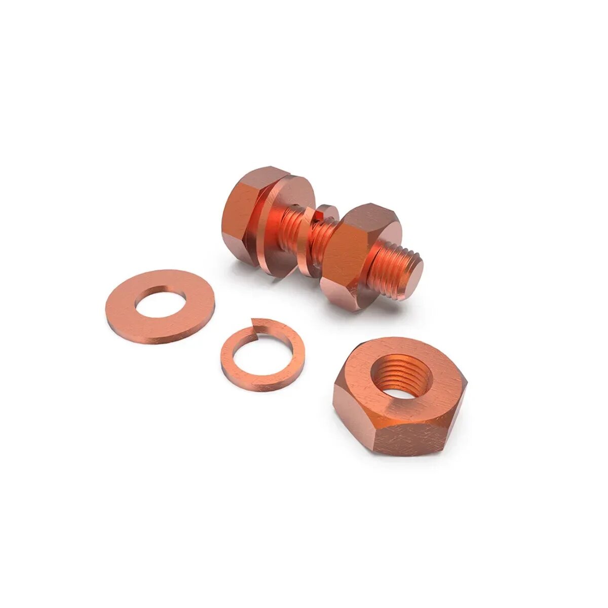Винт с внешним шестигранником из красной меди / Болт из электролитической меди / Полный комплект винтов с внешним шестигранником M3-M16 1set M12x35
