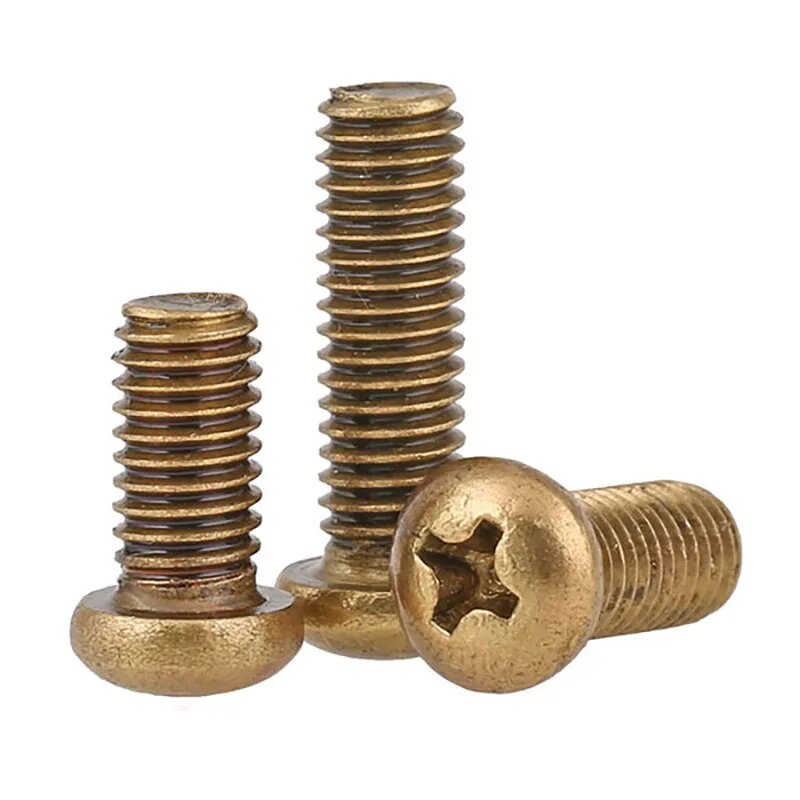 M4 M5 M6 латунные винты с круглой головкой и крестообразным пазом, латунные крестообразные винты с крестообразной головкой, Стандартные болты
