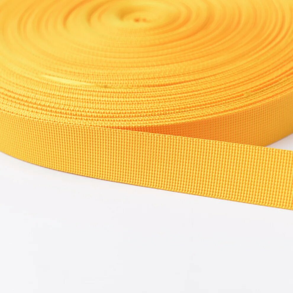 Полиэстеровая лента 5 метров 25 мм Желтый, Yellow