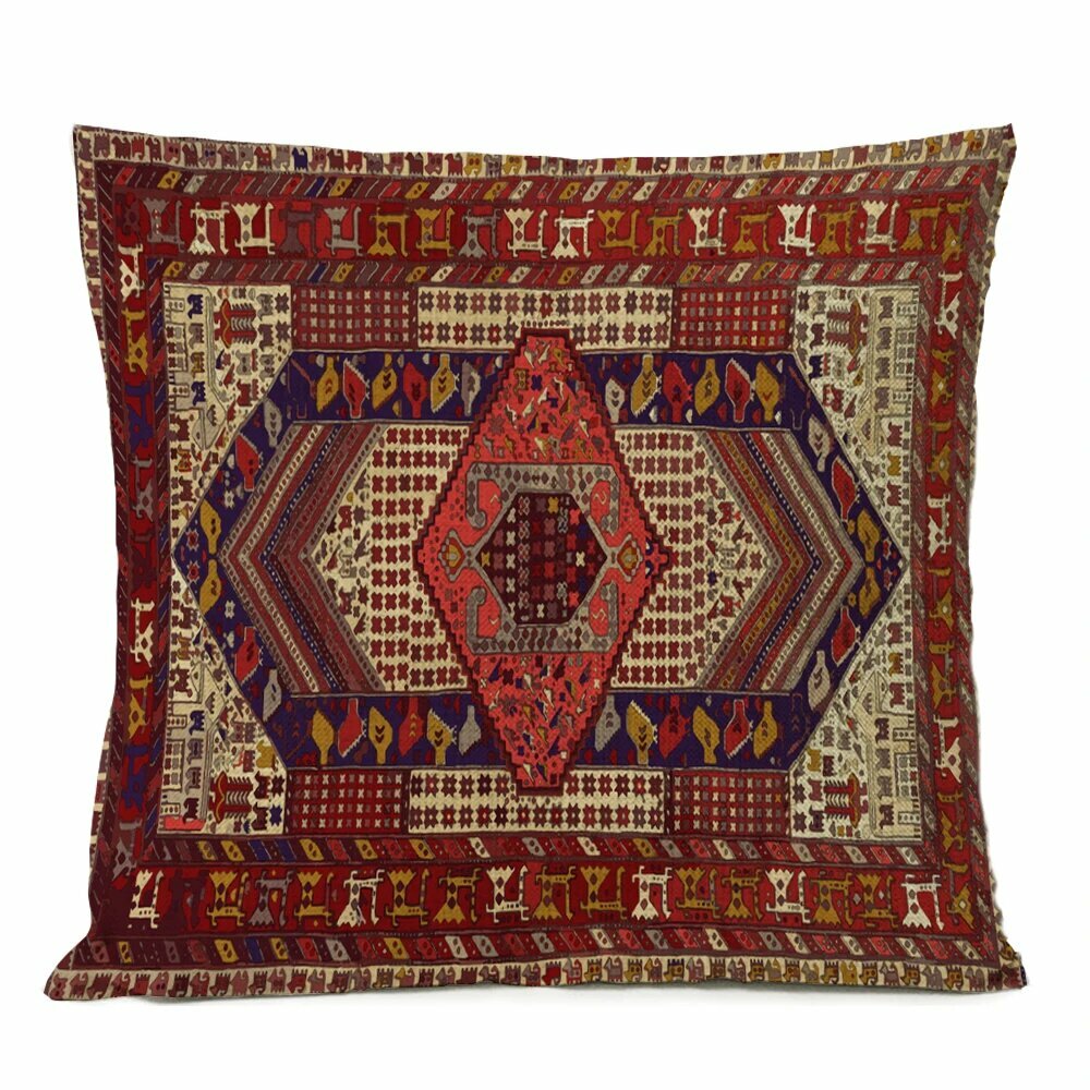 Льняные декоративные подушки 45x45 см / 50x50 см 35x35cm, Бордовый, 07