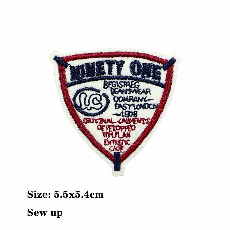 Нашивка с аппликацией "Якорь Гора Пчела Доллар Самолет" Красный, HM7794