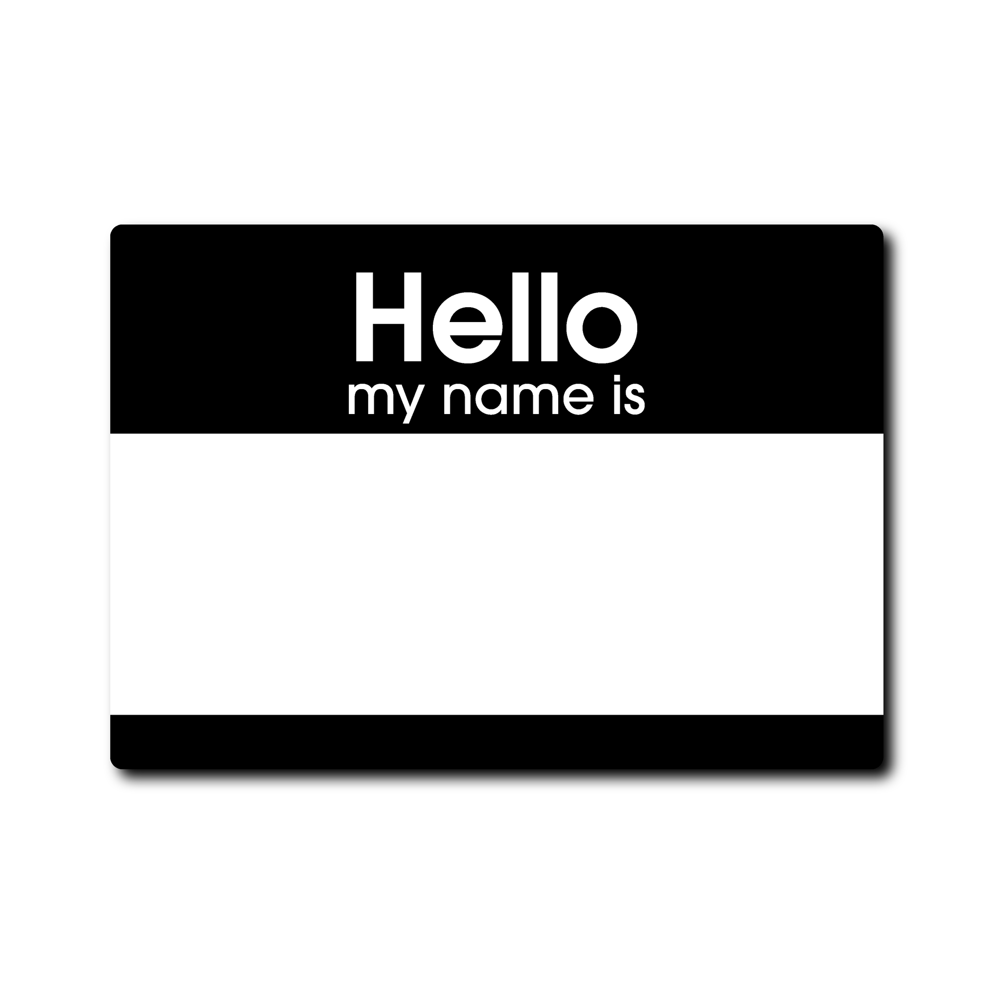 Стикеры "Hello my name is", для граффити, черный цвет, 25 штук — фото 1