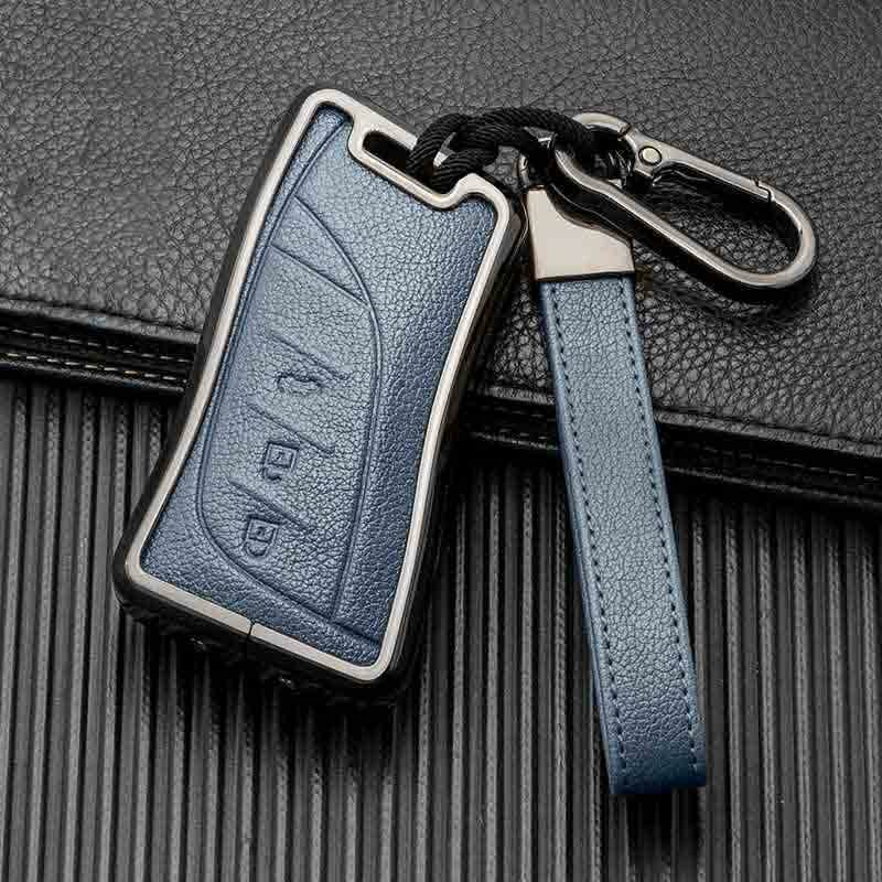 Кожа чехол для ключа LEXUS, Цинковый сплав Кожа, Cиний, 1 шт.