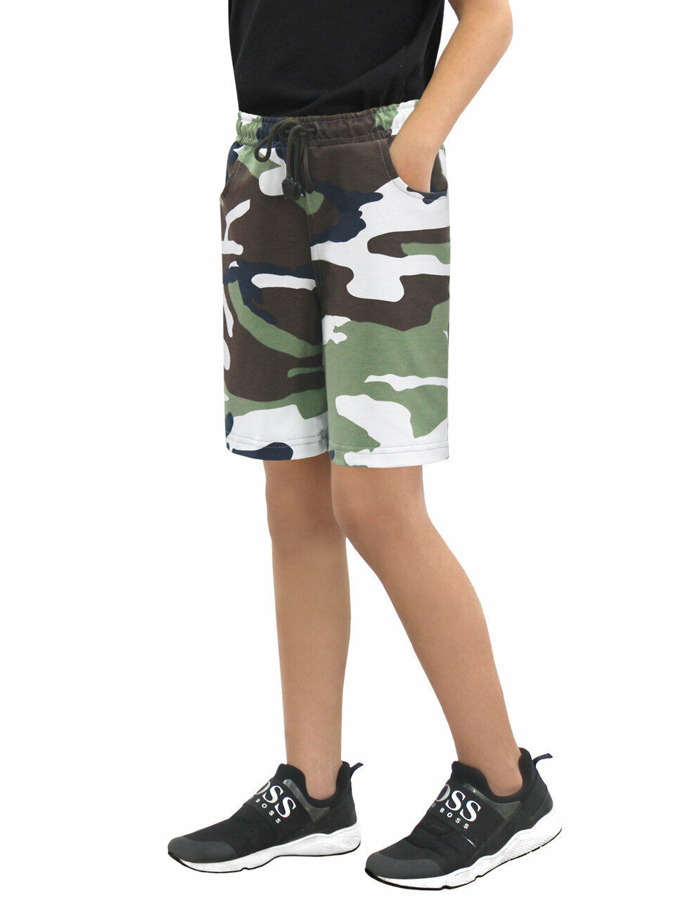 Шорты трикотажные камуфлированные