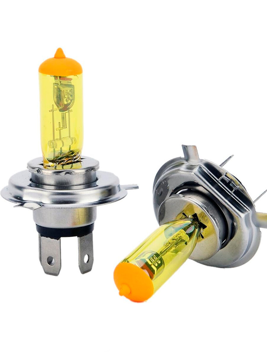 2 шт Лампа H4 24V 70/75w P43t для ближнего / дальнего света +100 anti fog effect КАМАЗ, МАЗ, Урал, DAF, Scania