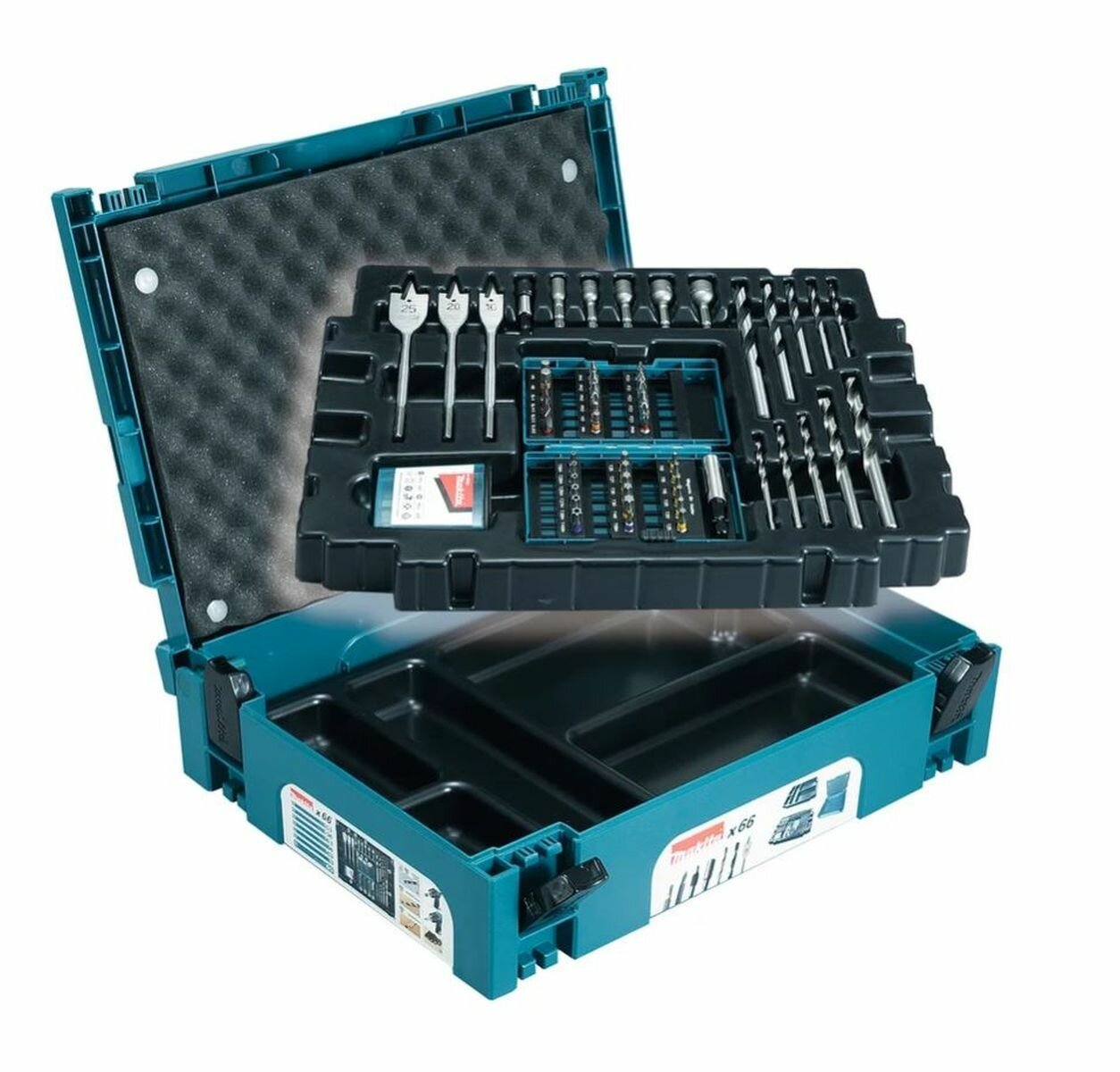 Набор насадок Makita B-43044, хромованадиевая сталь, 66 штук, в кейсе