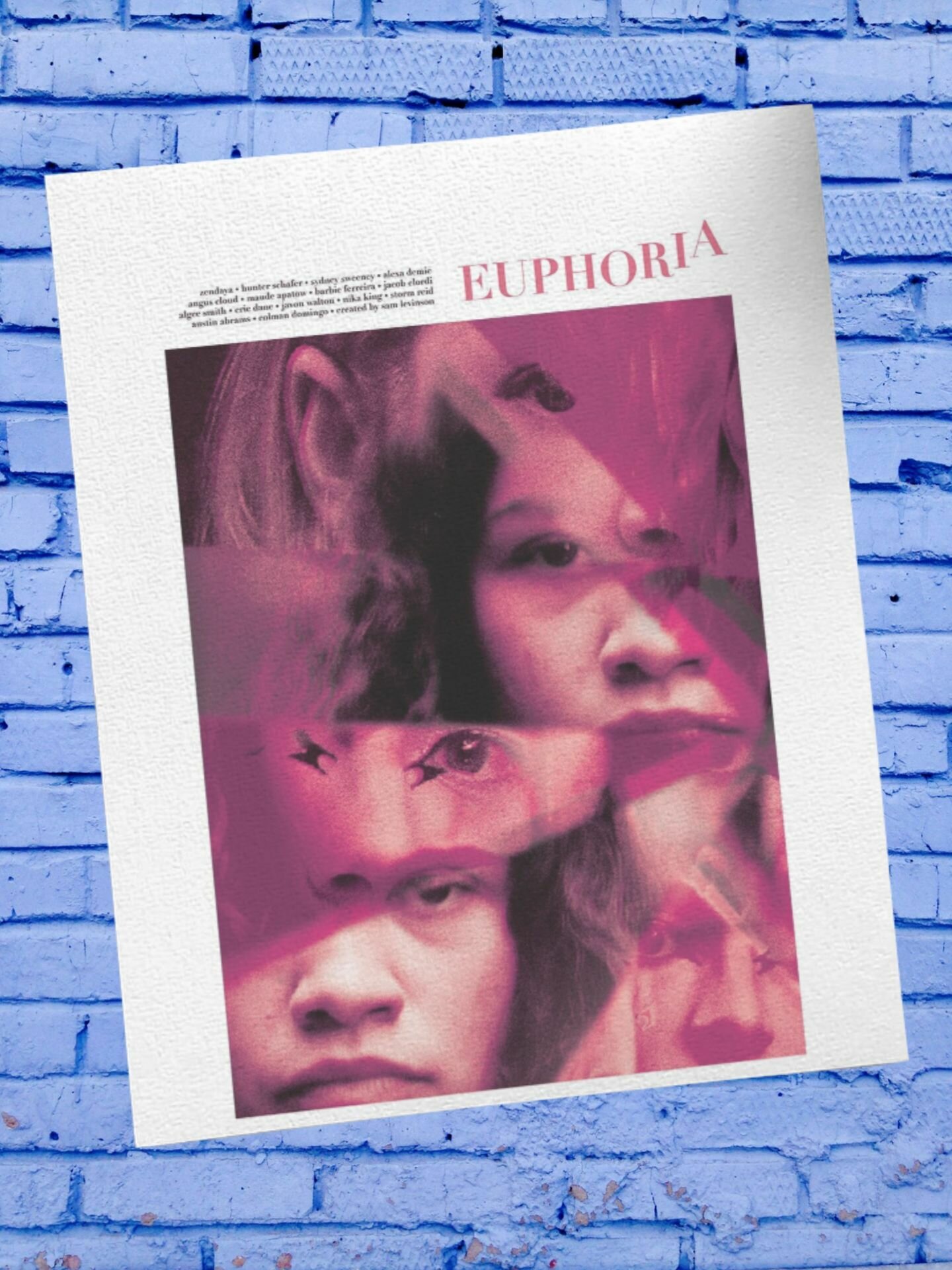 Постер pinterest "Эйфория (альтернативный)", 29х42, А3, глянцевый