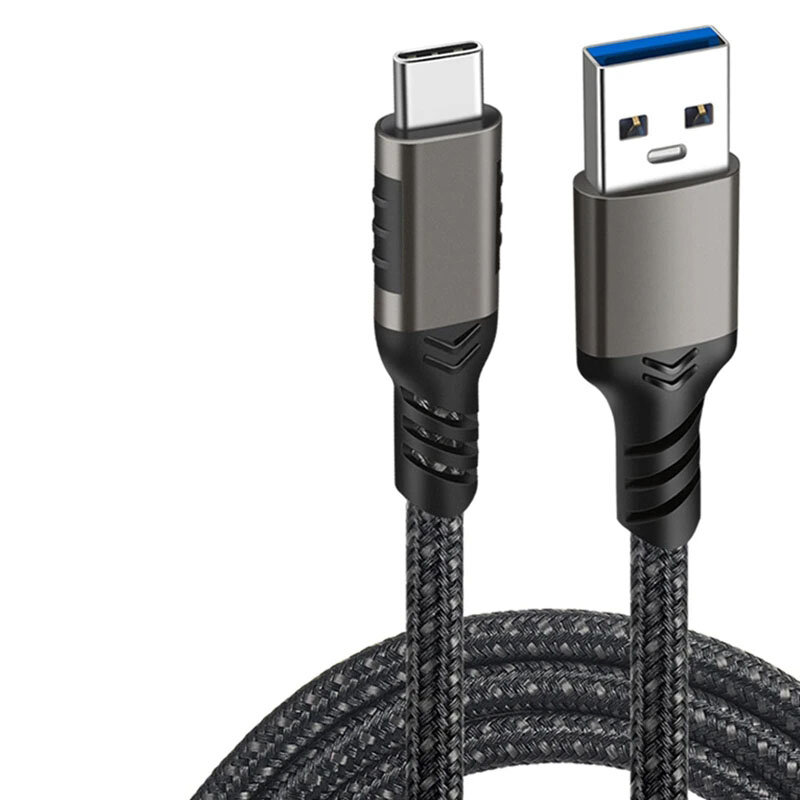 Кабель USB3.2 Gen2 10 Гбит/с, кабель USB A-C 3A 60 Вт QC3.0 для быстрой зарядки жесткого диска Samsung NVMe, внешний шнур для передачи данных Android