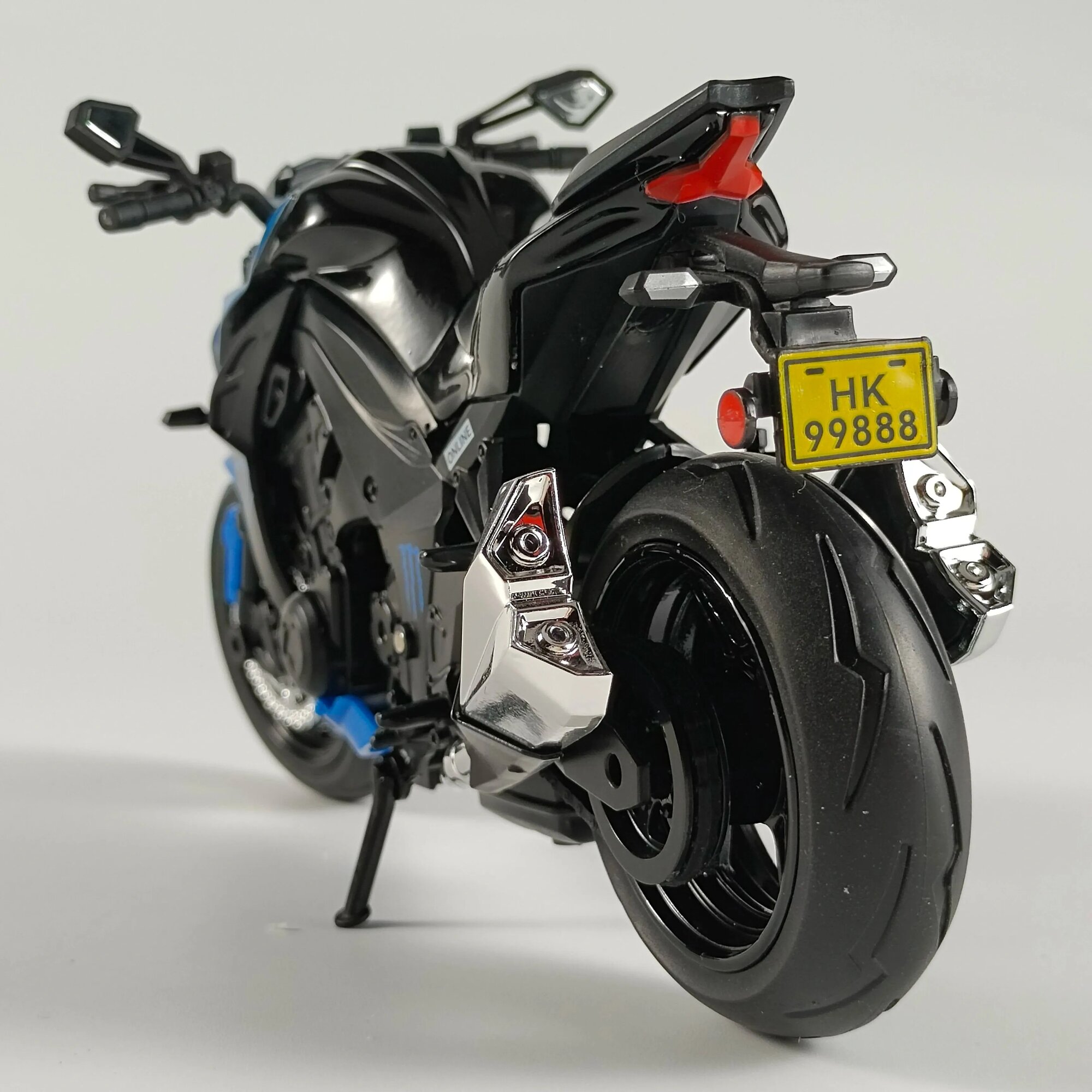 Коллекционные модели Мотоциклы Кавасаки Z1000 металлическая модель 1:12 Kawasaki Z1000, со светом и звуком