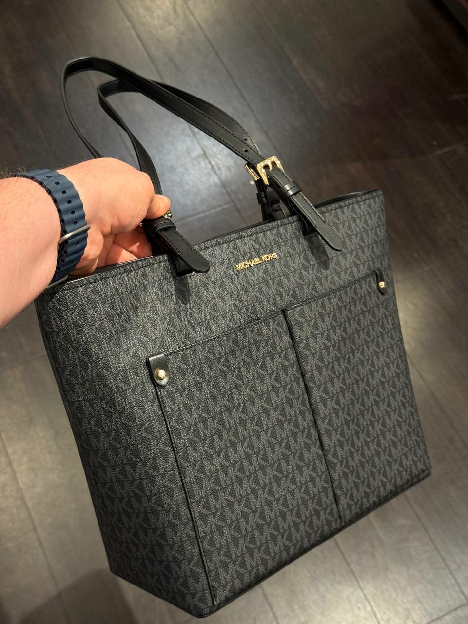 Сумка тоут Jet Set Medium Logo Pocket Tote Bag