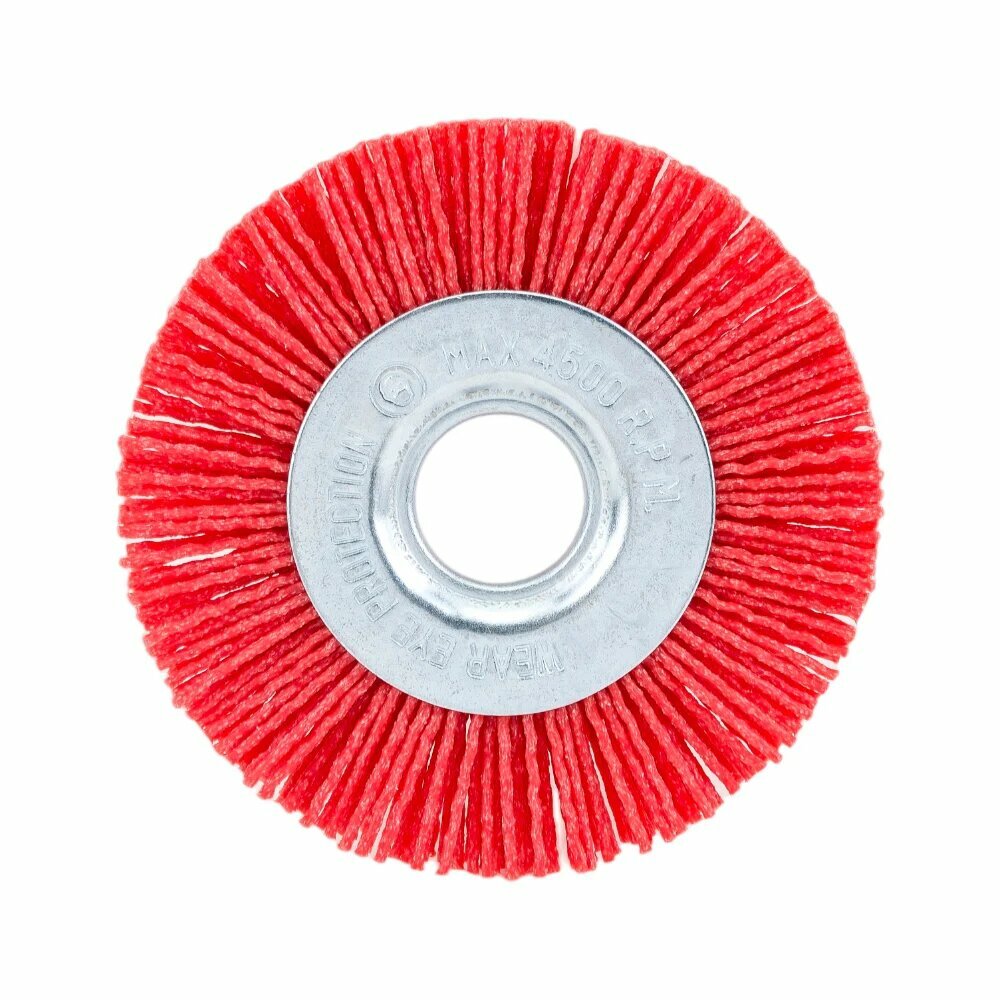 FIT Корщетка-колесо нейлоновая, посадочный диаметр 22,2 мм, Профи 100 мм 38791