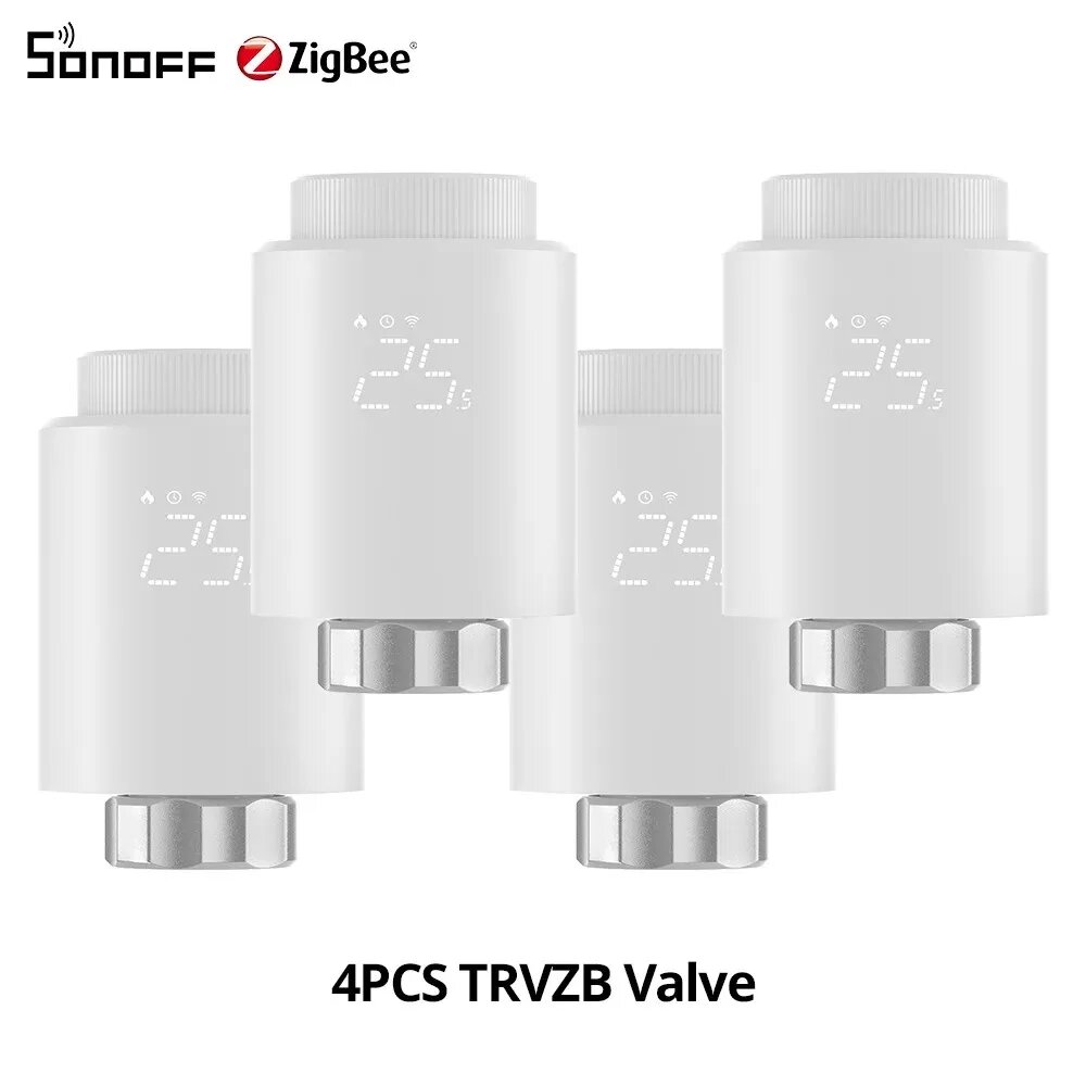 SONOFF TRVZB Zigbee термостатический клапан (4шт)
