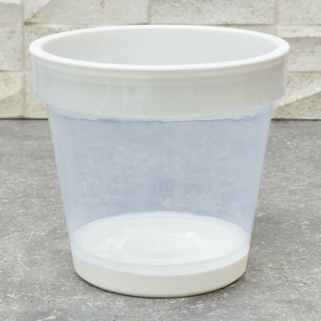 Горшок для орхидеи с прозрачными стенками, контроль корней, объём 2,3 л, диаметр 170 мм, высота 155 мм, пластик