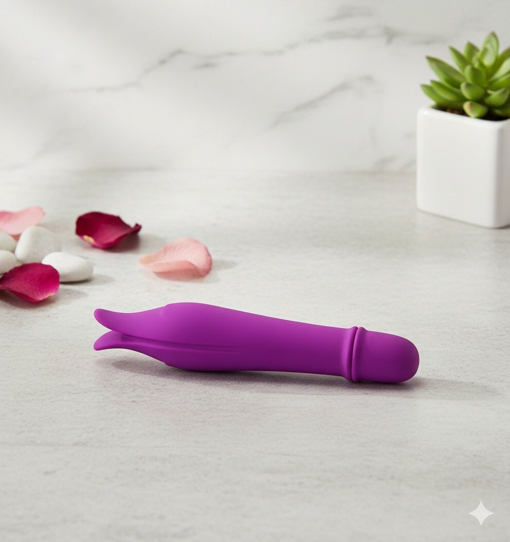 Вибромассажер Pretty Love Edward BI-014502, фиолетовый, с усиками, силикон