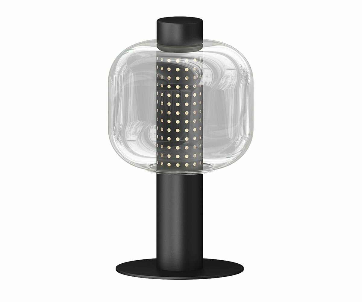 Настольная лампа Kink Light Гефо 07710-T,19(21), бесцветный/черный, стекло, E27