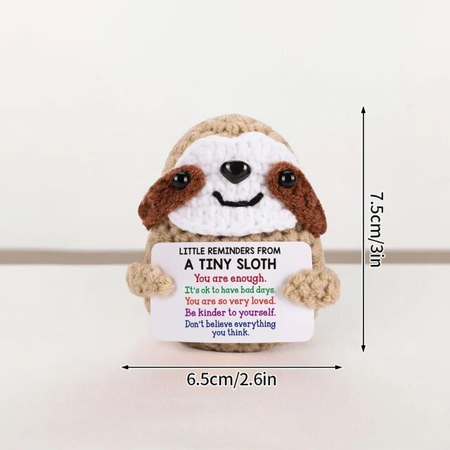 Вязаная крючком кукла с позитивной энергией, симпатичная мини-игрушка в виде обнимающейся картофелины, украшение ручной работы, кавайное вязаное крючком животное в подарок на Рождество