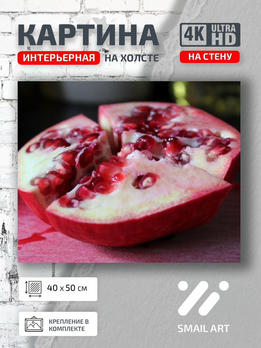 Картина на холсте интерьерная 40 на 50 на стену Ягоды Food для студии кулинария интерьер