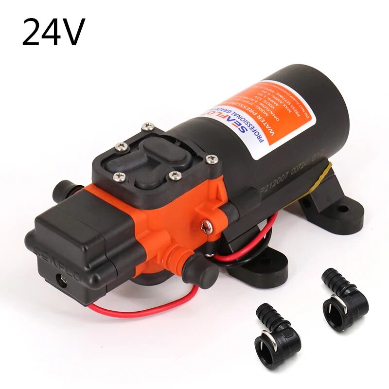 Насос для лодки 24V, мембранный, самовсасывающий