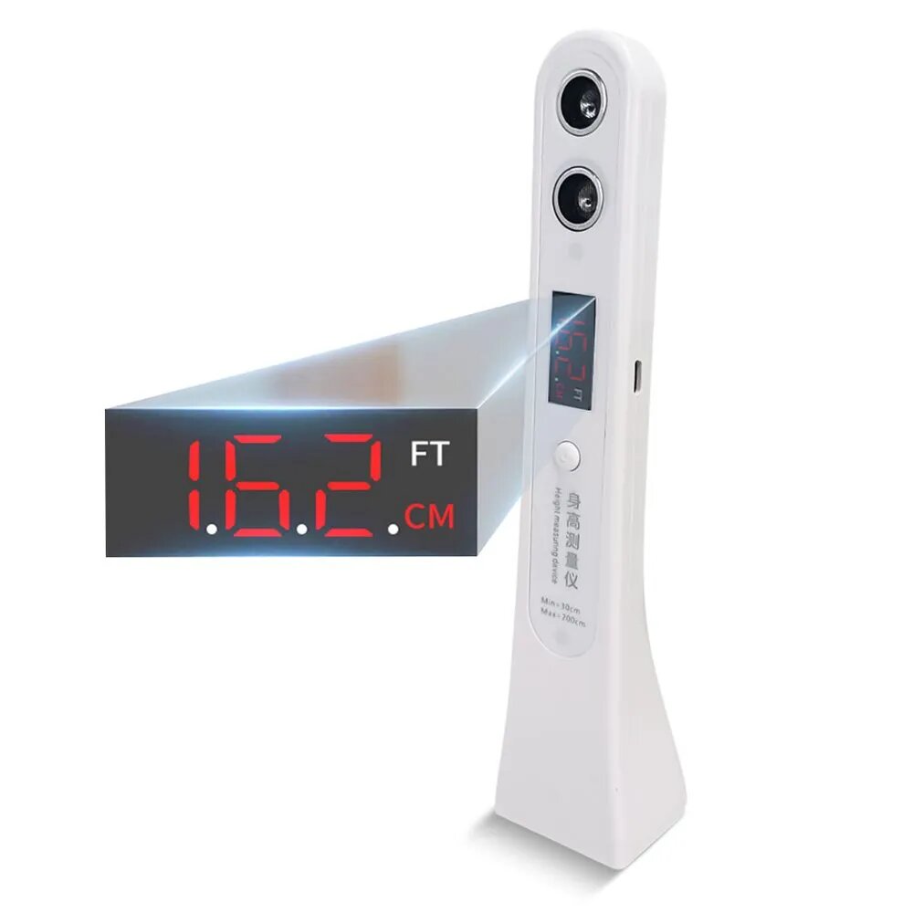 Цифровой измеритель роста ультразвуковой, компактный размер 230x56x50 мм