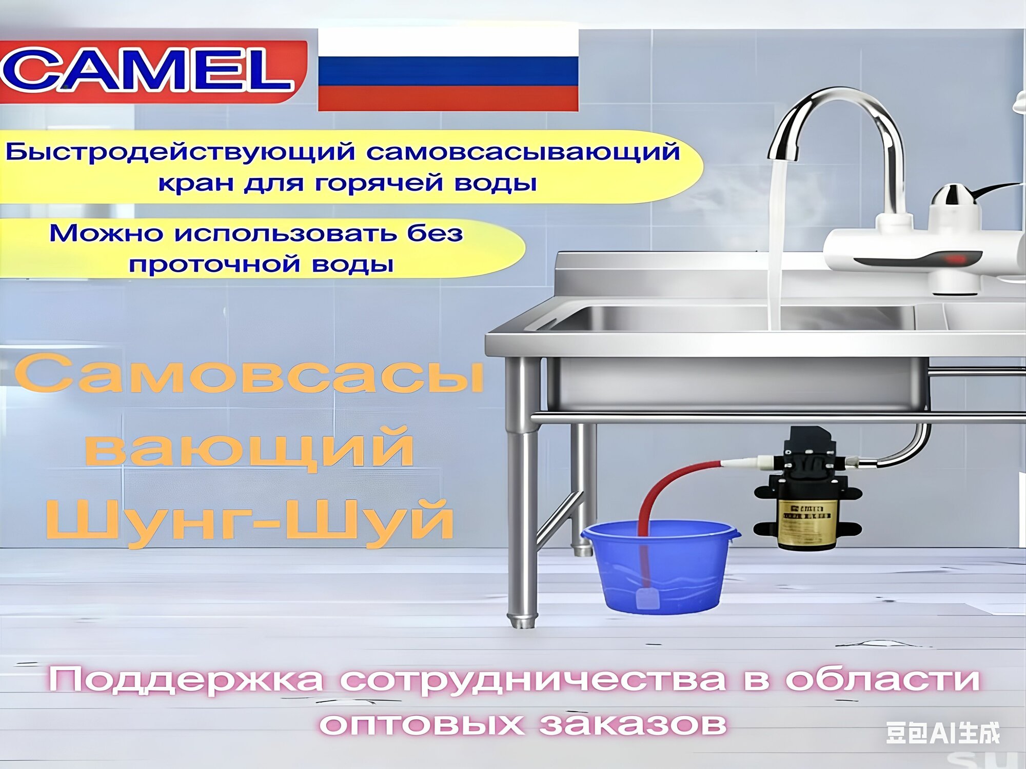 Эксклюзивный саморегулирующийся насос и вертикальный электрический кран для нагрева воды