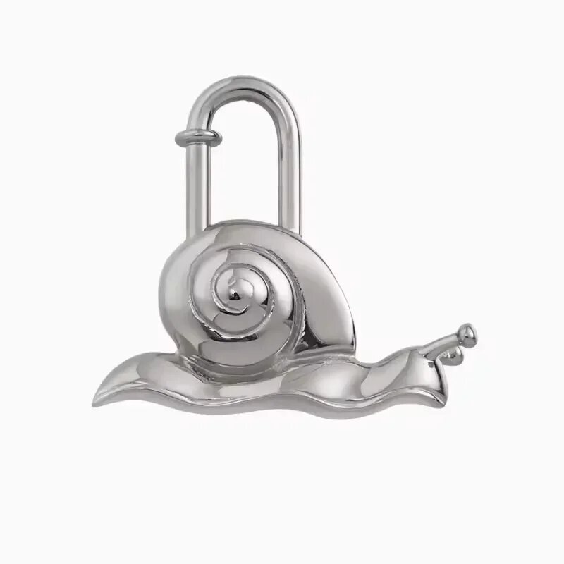 Подвеска с замком для сумки Hermes Birkin Kelly, сумка с замком Pegasus, Silver Snails