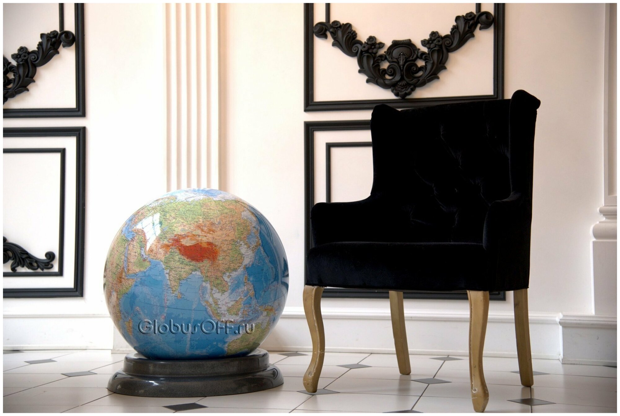 Глобус физический d=64 см, на настольной подставке