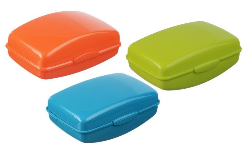 Мыльница М-Пластика пластиковая с крышкой 861329