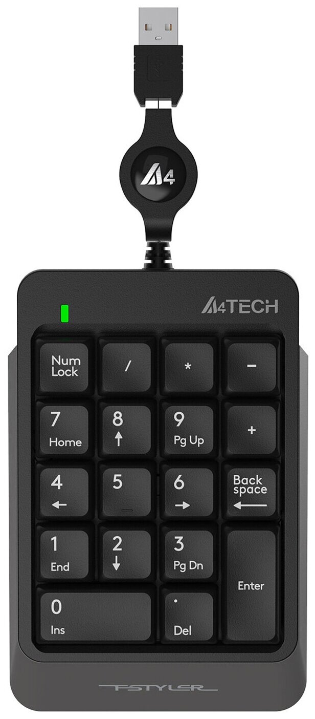 Числовой блок A4Tech Fstyler FK13 серый USB slim для ноутбука