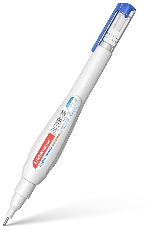 Ручка-корректор ErichKrause® Arctic white, металлический наконечник,10мл, 3 штуки