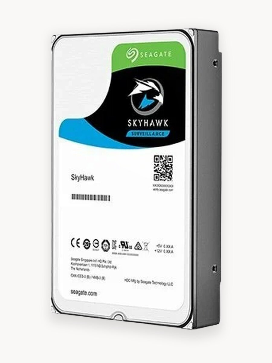 Жесткий диск HDD 6.0Tb Seagate, SATA-III, 256Mb, 5400rpm SkyHawk (ST6000VX001)