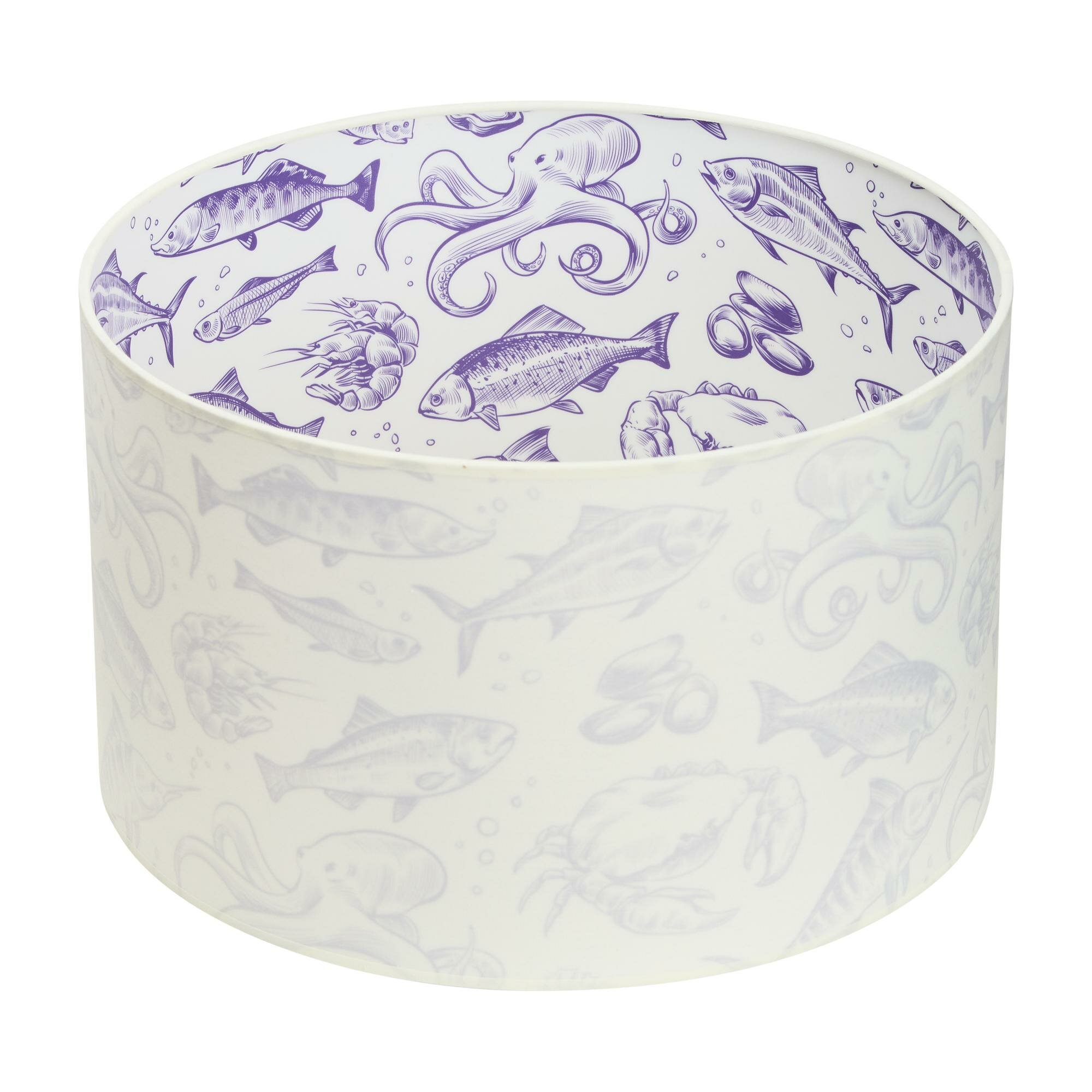 Абажур для торшера 40 см с рисунком «Морские жители» RAZSVET RZ-4040-1-R28