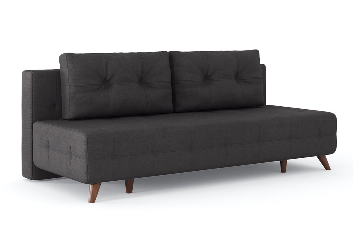 Диван-кровать Фишерио Фокс, двухместный, раскладной, механизм пантограф, цвет графит