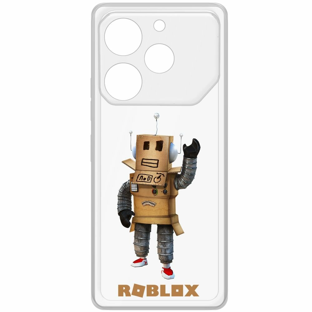 Чехол-накладка Krutoff Clear Case Roblox-Мистер Робот для TECNO Pova 6 Pro