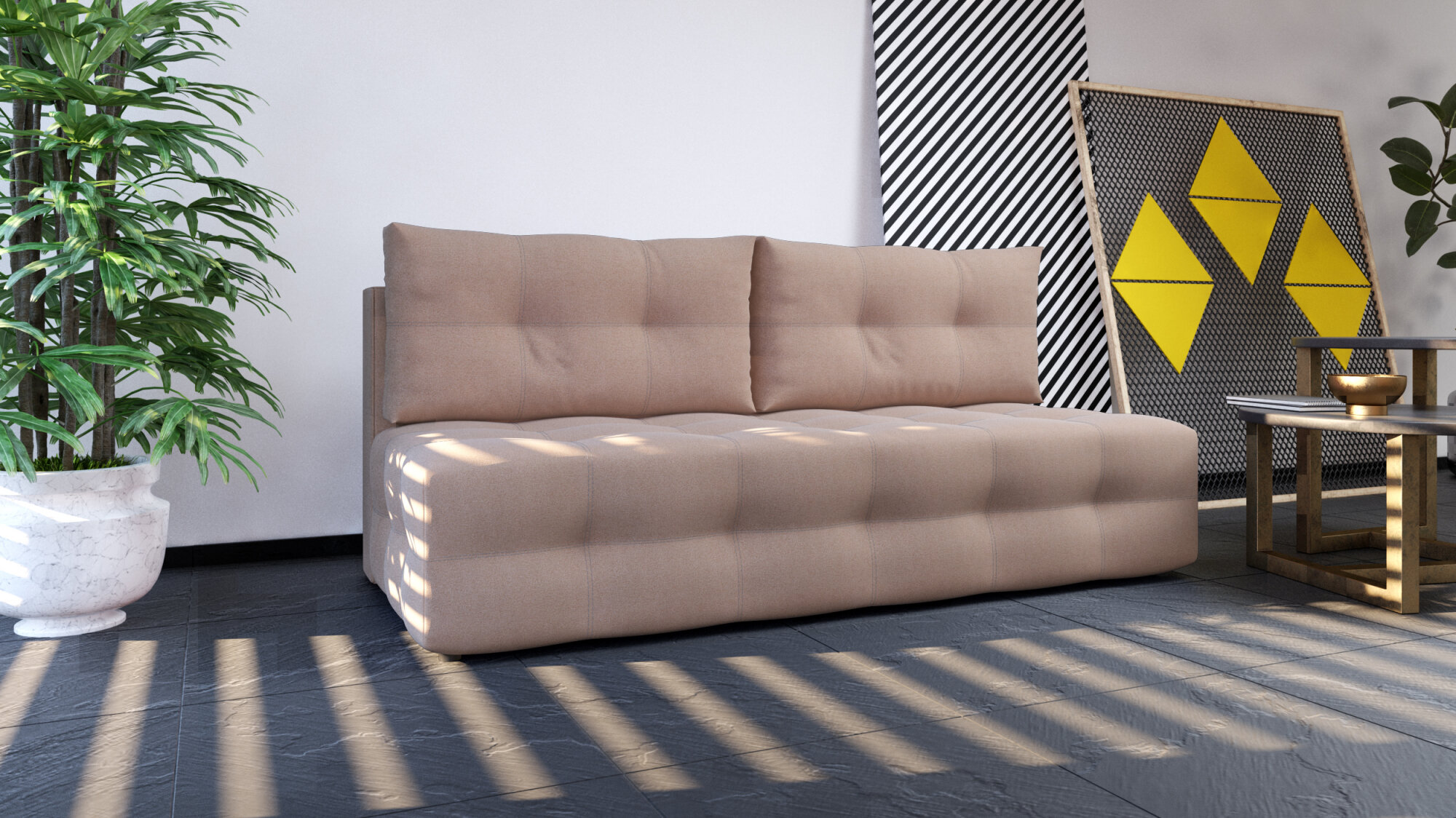 Диван прямой Лондон бежевый