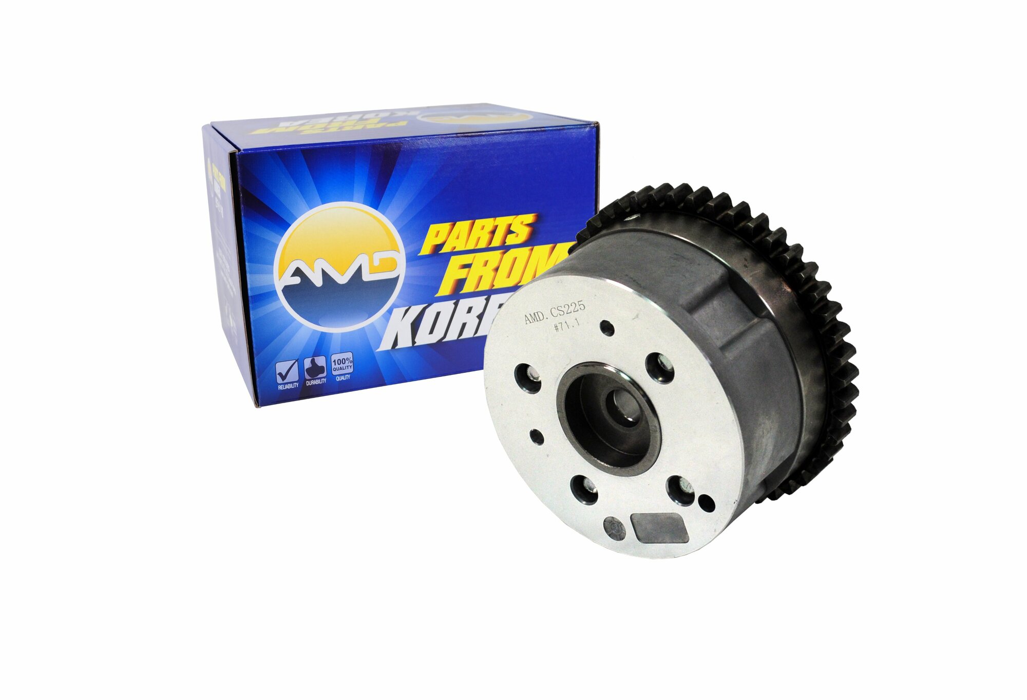 Механизм изменения фаз ГРМ 24350-2B010 AMD. CS225 в сборе для HYUNDAI Solaris RB 2010- KIA Rio UB 2011-